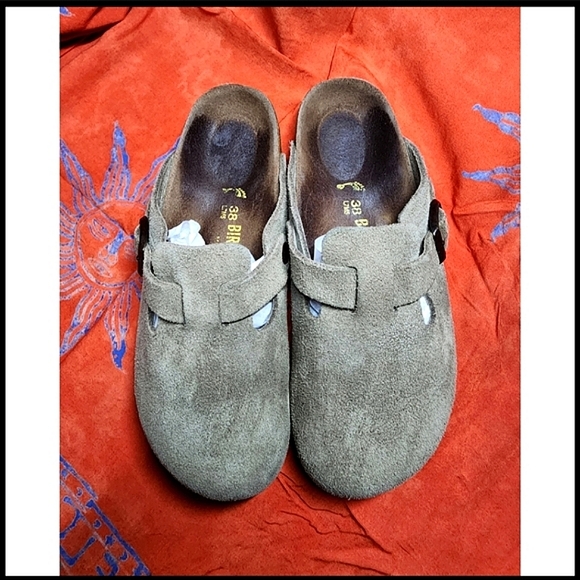 Birkenstock | Shoes | Suede Birkenstock Boston Clogs | Poshmark